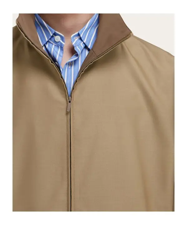 FERRAGAMO Reversible Zip-up Jacket - Walnut
