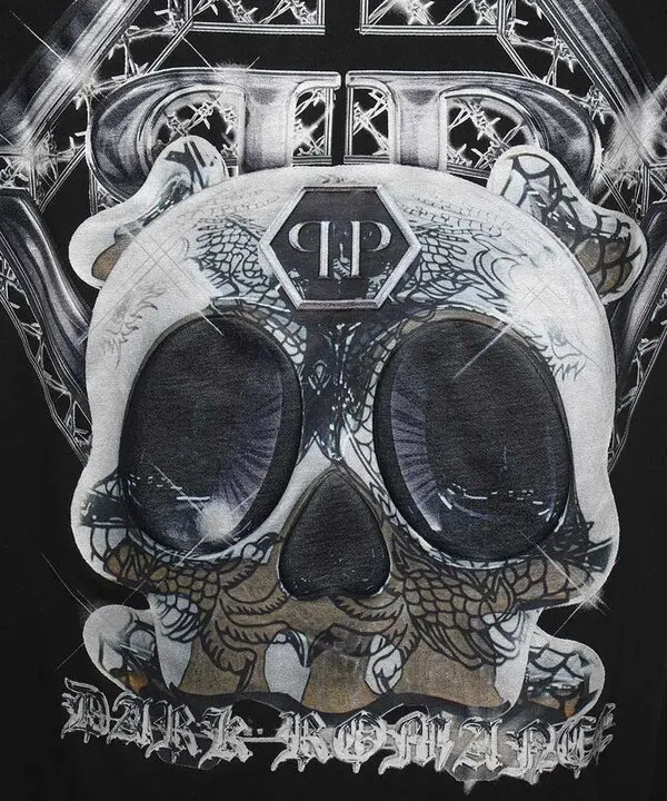 Philipp Plein Skull Printed Crewneck T-shirt - Black