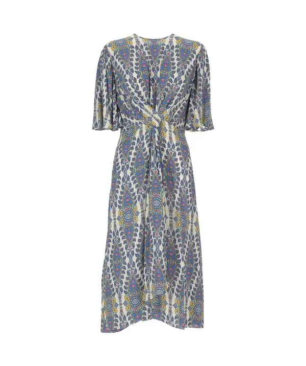 Etro Paisley-printed Midi Dress - Gray