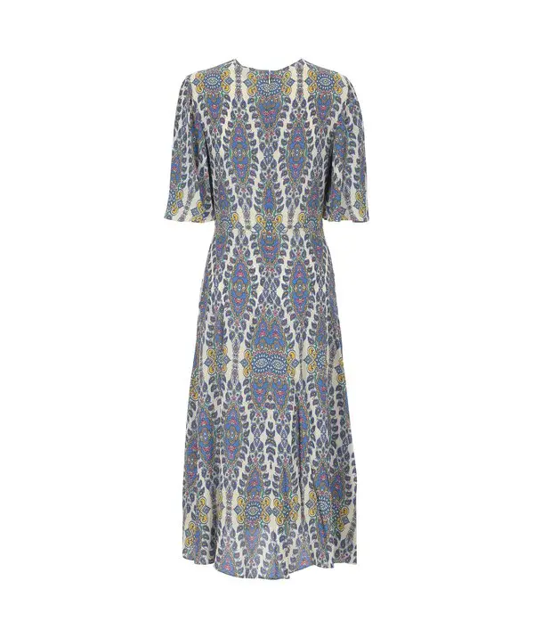 Etro Paisley-printed Midi Dress - Gray