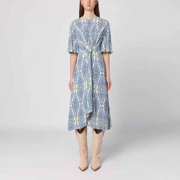 Etro Paisley-printed Midi Dress - Gray