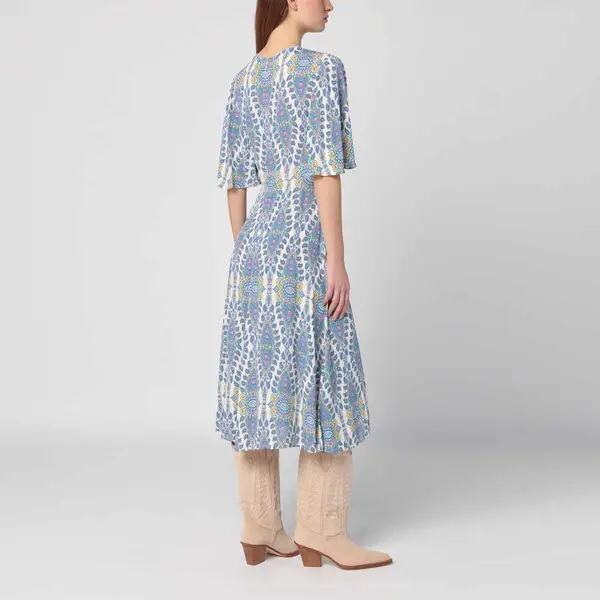 Etro Paisley-printed Midi Dress - Gray