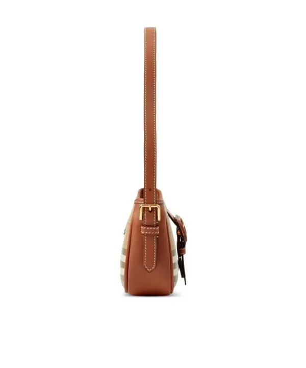 Burberry Check Printed Buckle Detail Shoulder Bag