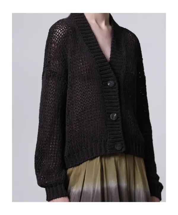 ROBERTO COLLINA V-neck Button-fastening Cardigan - Brown