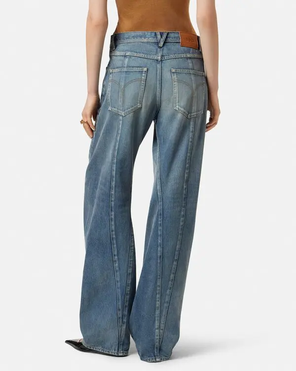 Versace Logo-patch Twisted Jeans