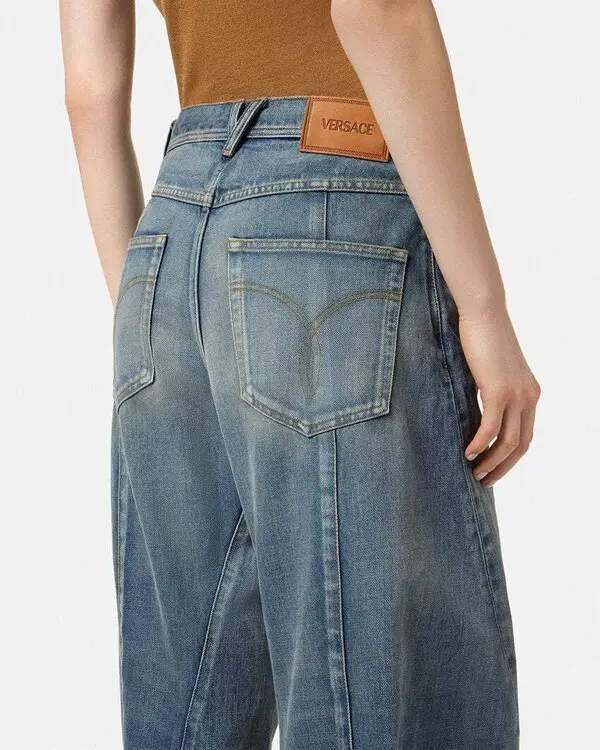 Versace Logo-patch Twisted Jeans