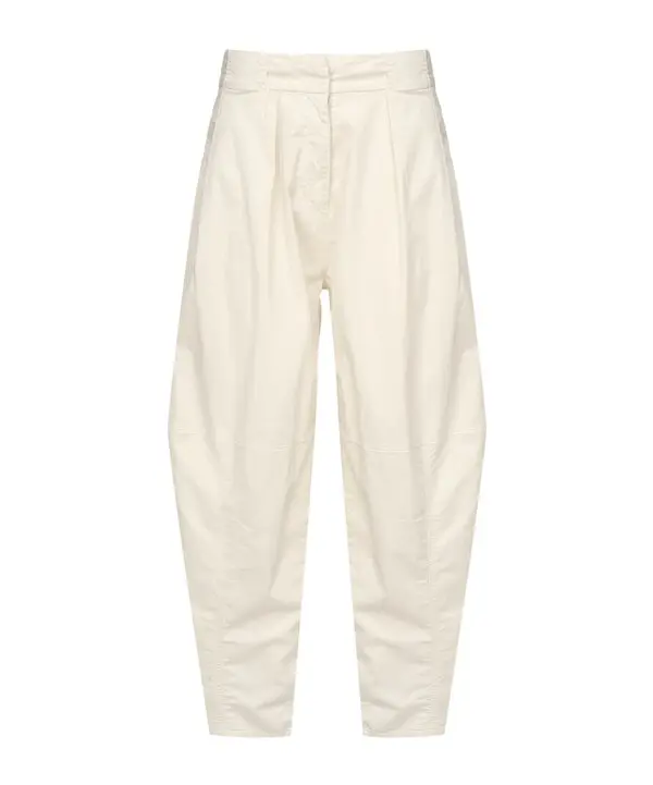Pinko Yann Belted Wide Leg Trousers - White