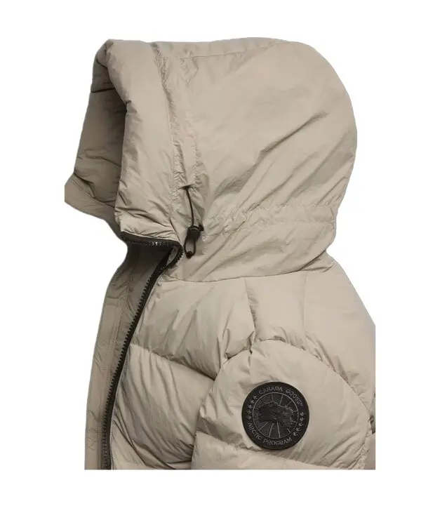 Canada Goose Crofton Quilted Down Jacket With Drawstring Hood - Limestone