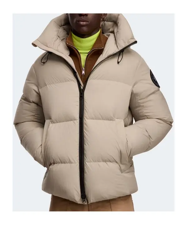 Canada Goose Crofton Quilted Down Jacket With Drawstring Hood - Limestone
