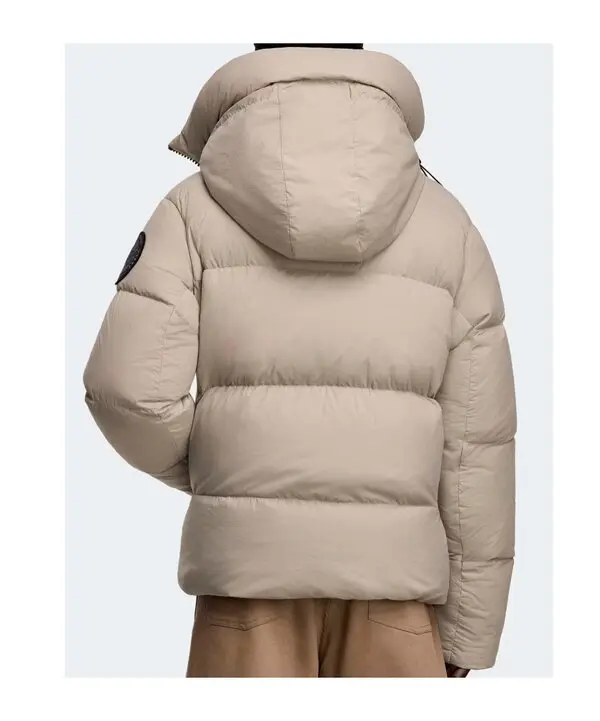 Canada Goose Crofton Quilted Down Jacket With Drawstring Hood - Limestone