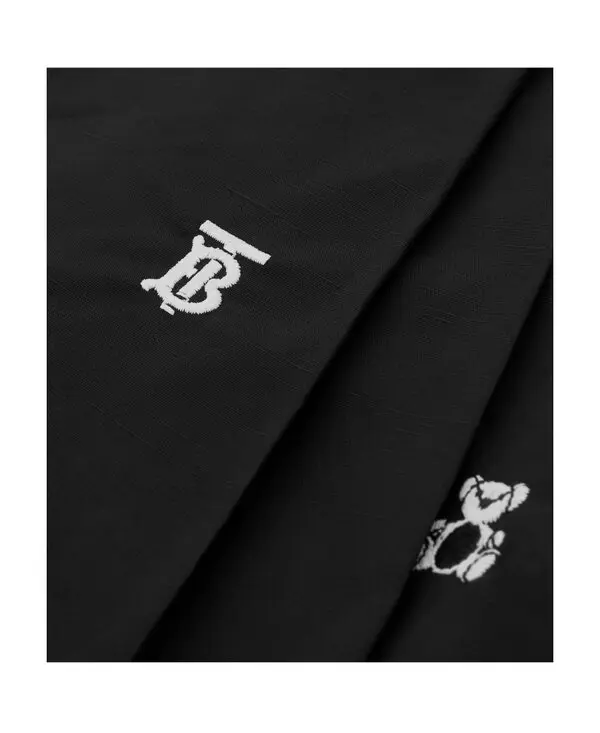Burberry Thomas Bear Embroidered Pleated Skirt