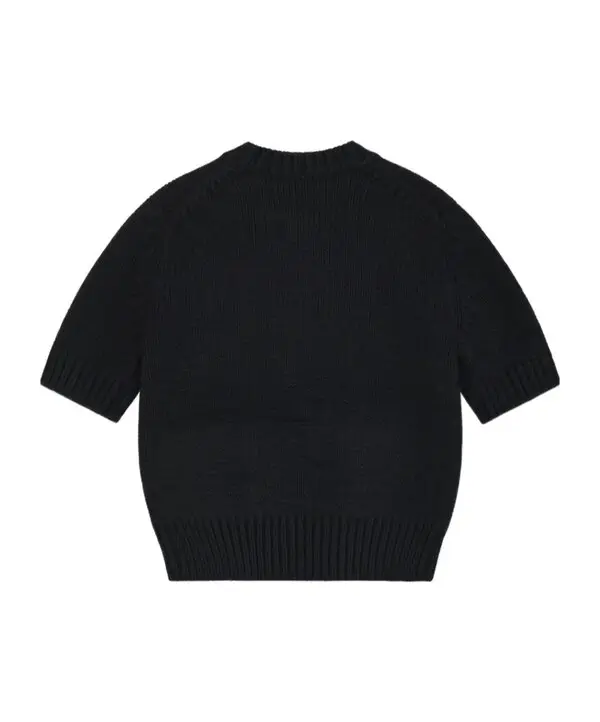 We11Done Round-collar Short-sleeve Sweater With Pockets