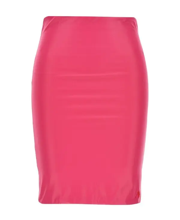 Attico Logo Embroidered Straight Hem Skirt
