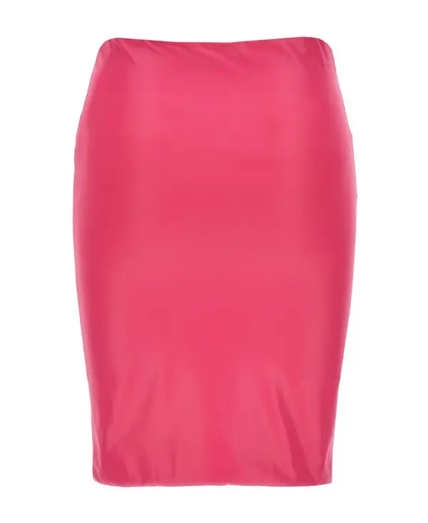 Attico Logo Embroidered Straight Hem Skirt