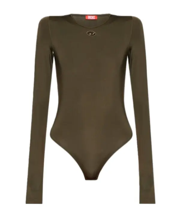 DIESEL® Oval D Cut Out Logo Bodysuit - Brown