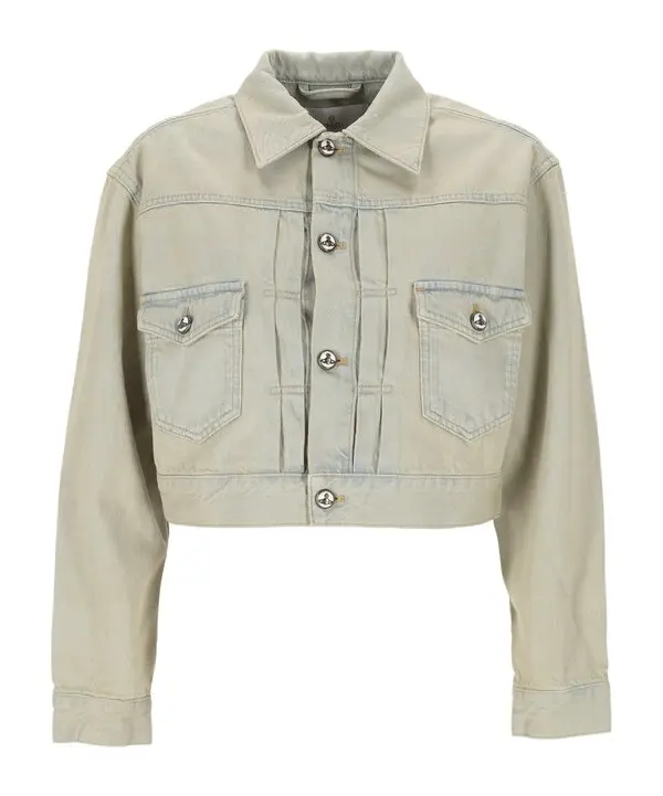 VIVIENNE WESTWOOD Cropped Denim Jacket - Blue