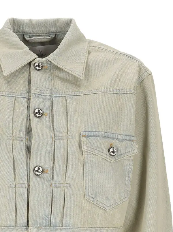 VIVIENNE WESTWOOD Cropped Denim Jacket - Blue