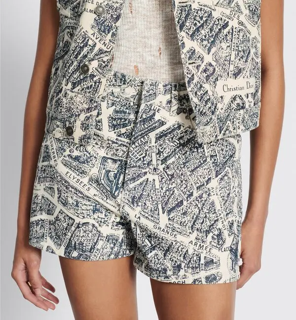 Dior Printed Belted Shorts