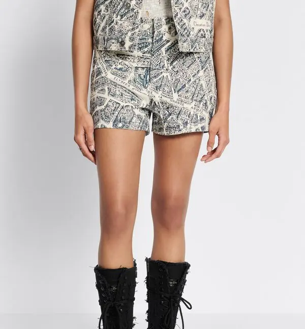 Dior Printed Belted Shorts