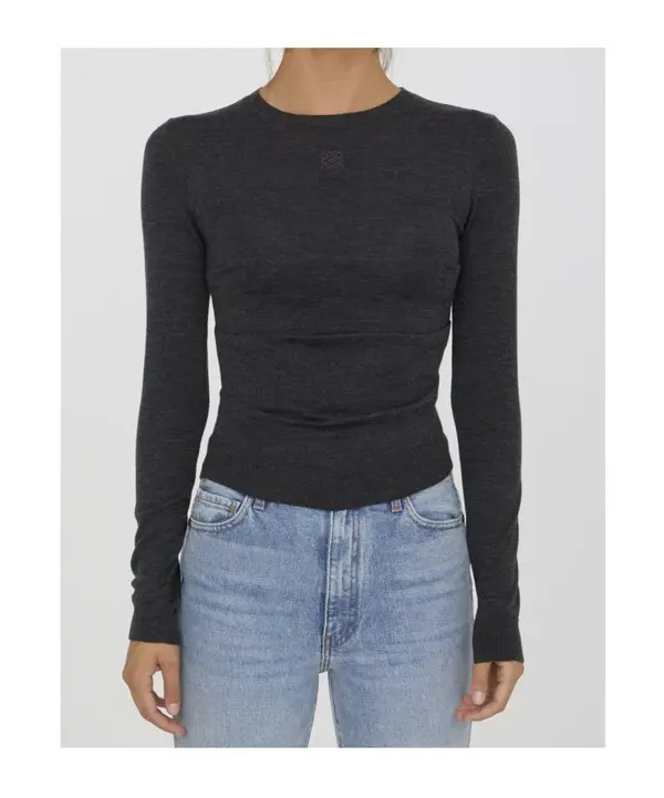 Loewe Crewneck Long-sleeved Jumper With Chest Logo