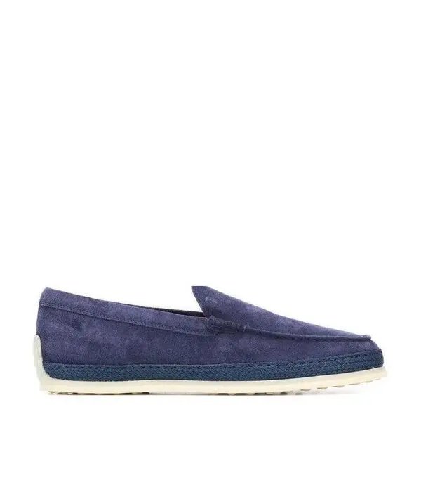 TOD'S Round Toe Slip-on Loafers - Blue
