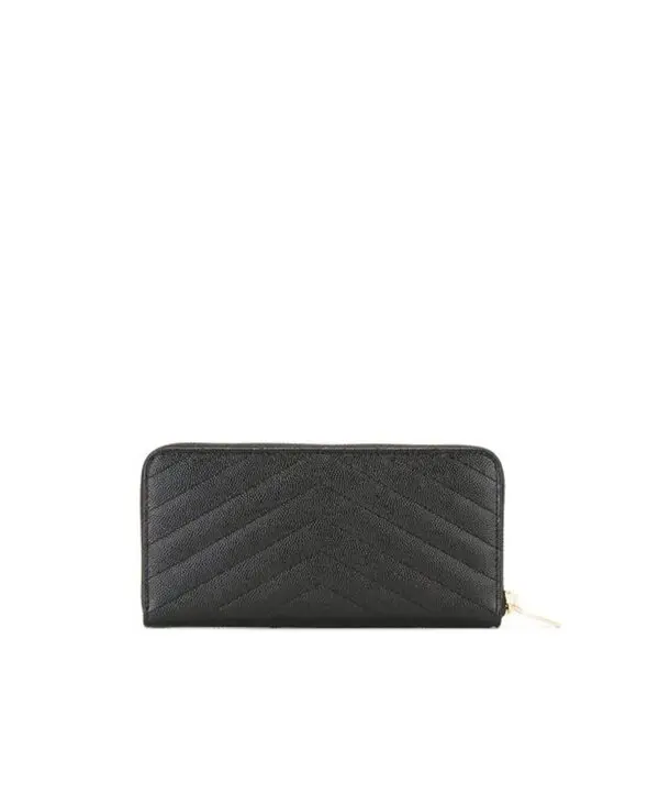 Saint Laurent Cassandre Matelassé Wallet - Black