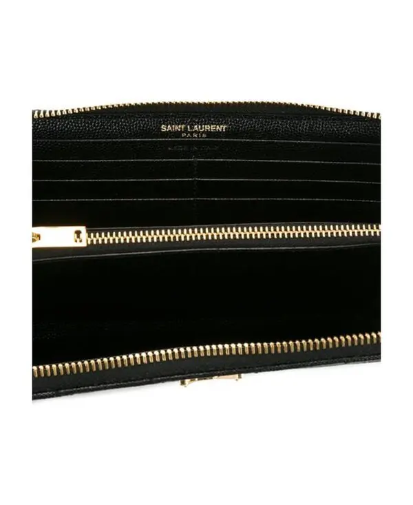 Saint Laurent Cassandre Matelassé Wallet - Black