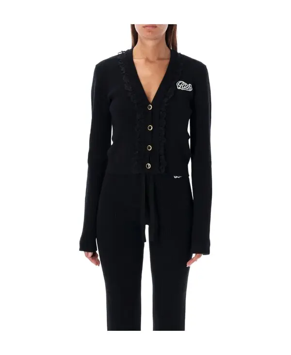 Alessandra Rich Long Sleeve V-neck Cardigan