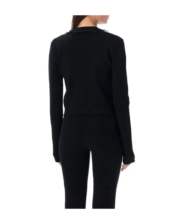 Alessandra Rich Long Sleeve V-neck Cardigan
