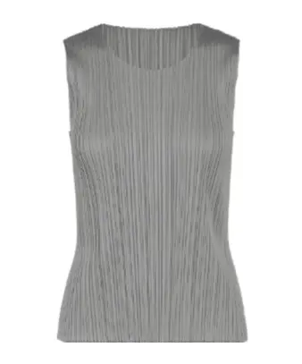 PLEATS PLEASE BY ISSEY MIYAKE Sleeveless Round Neck Vest