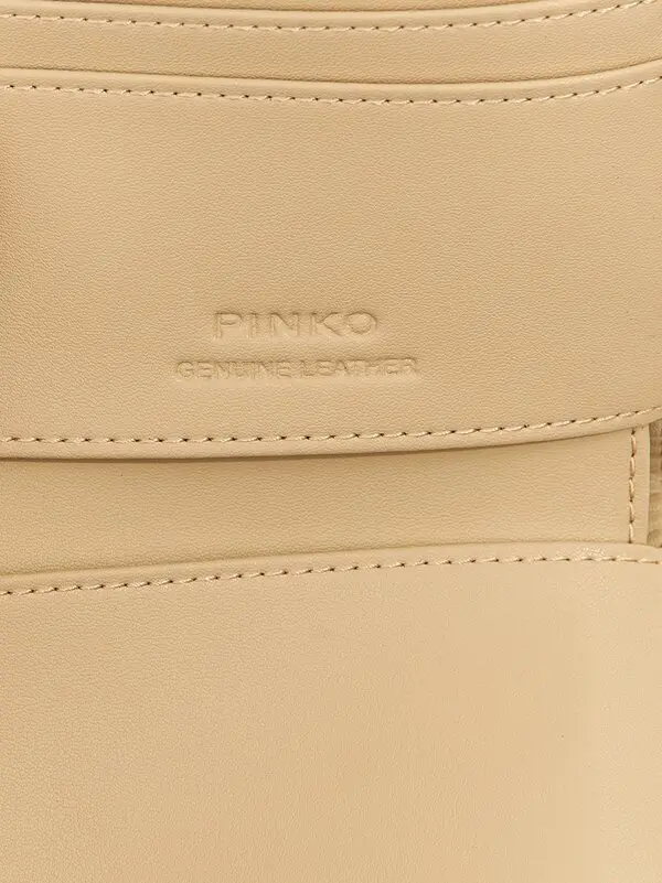Pinko Compact Zip Card Wallet - Nude