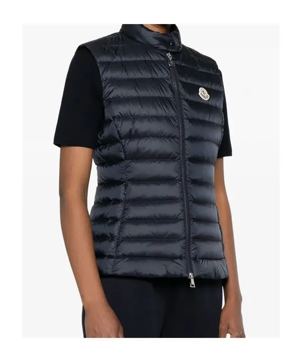Moncler High Neck Quilted Gilet - Blue