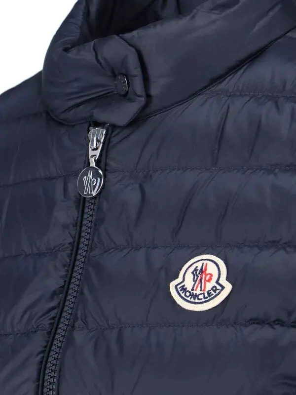Moncler High Neck Quilted Gilet - Blue