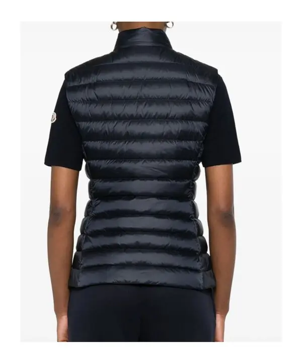 Moncler High Neck Quilted Gilet - Blue