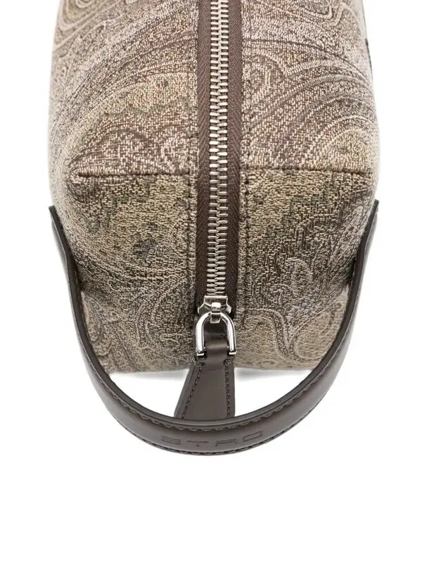 Etro Essential Paisley Jacquard Wash Bag - Light Brown