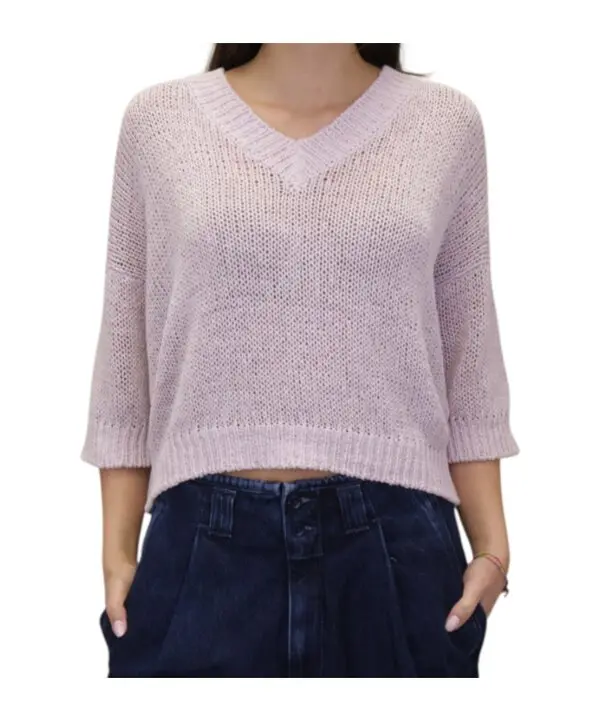 ROBERTO COLLINA V-neck Knit Top