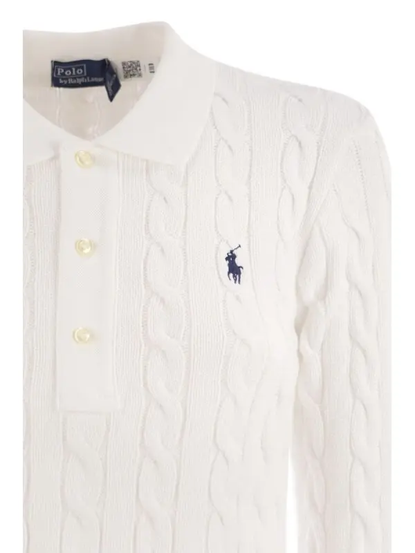 Polo Ralph Lauren Cable Knit Long Sleeve Polo