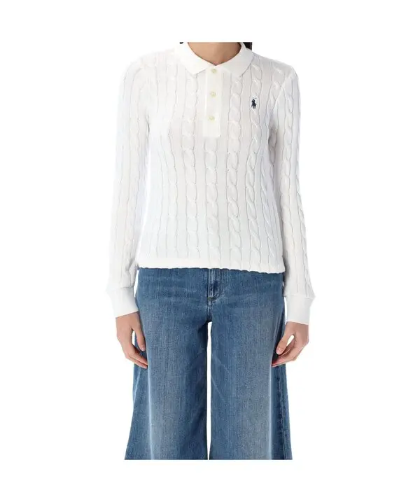 Polo Ralph Lauren Cable Knit Long Sleeve Polo