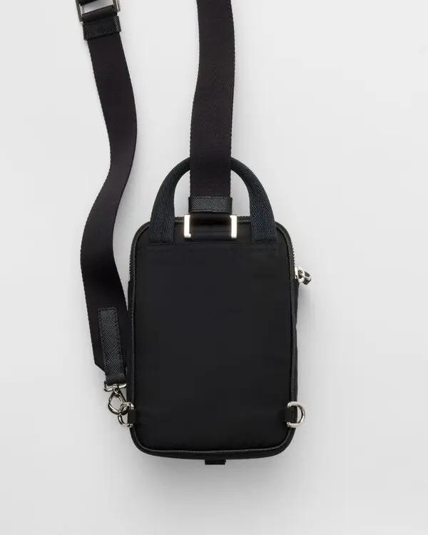 Prada Re-nylon And Saffiano Leather Smartphone Case