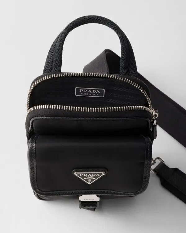 Prada Re-nylon And Saffiano Leather Smartphone Case