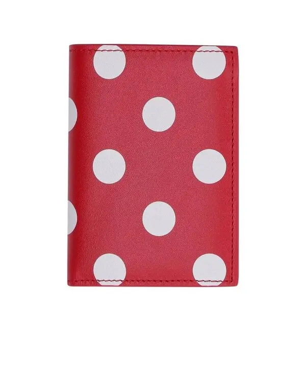 Comme Des Garçons Polka Dot Bifold Cardholder - Red