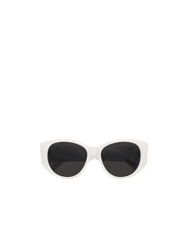 Balenciaga Nano Round Frame Sunglasses - White
