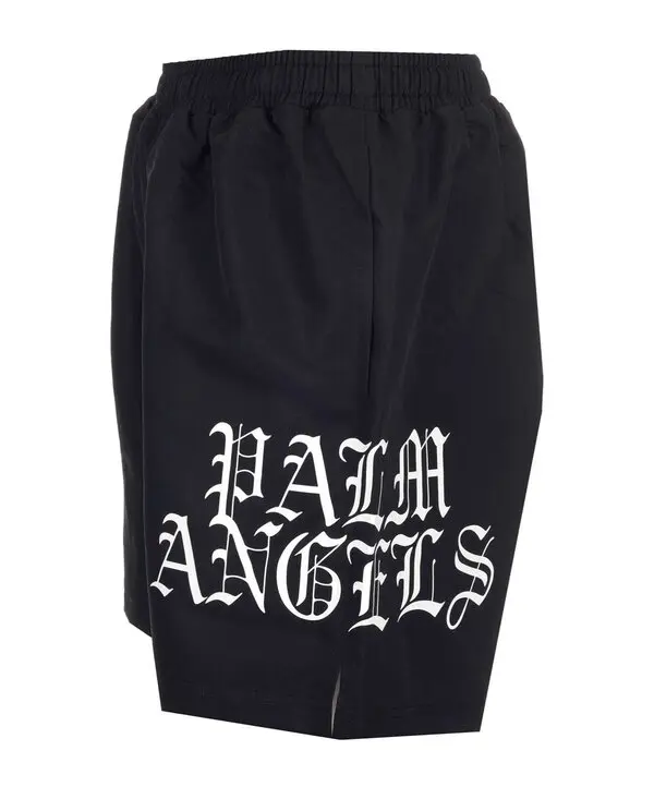 Palm Angels Logo Print Shorts