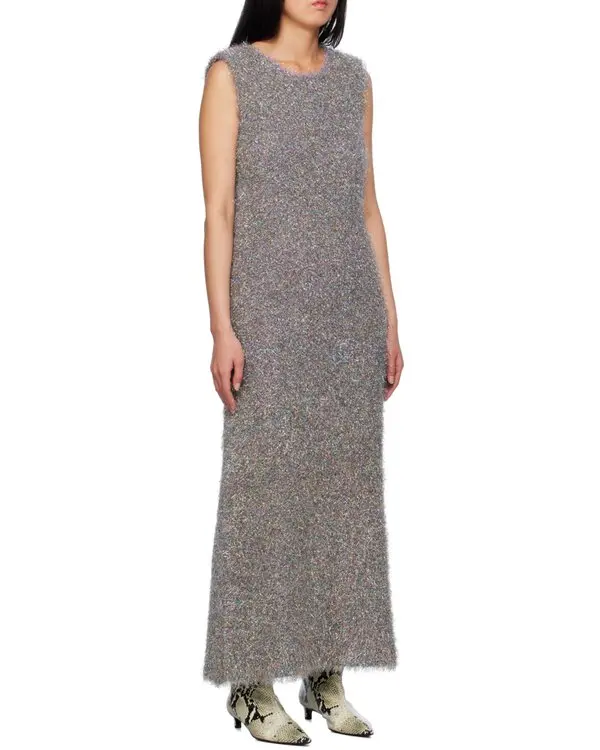 JIL SANDER Glitter-embellished Sleeveless Maxi Dress