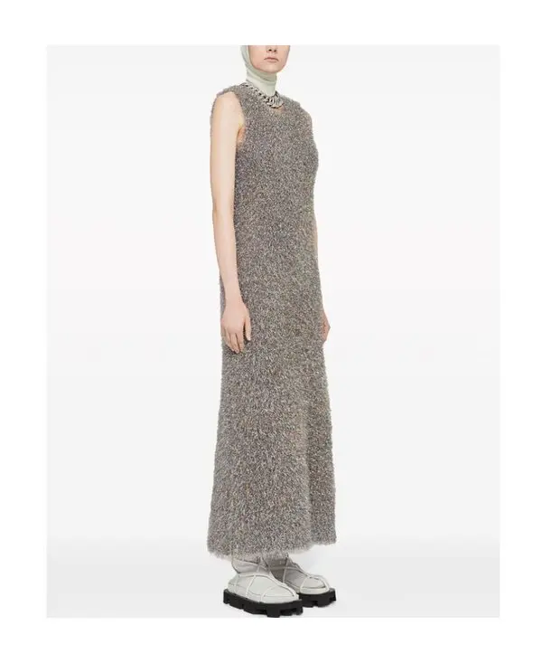 JIL SANDER Glitter-embellished Sleeveless Maxi Dress