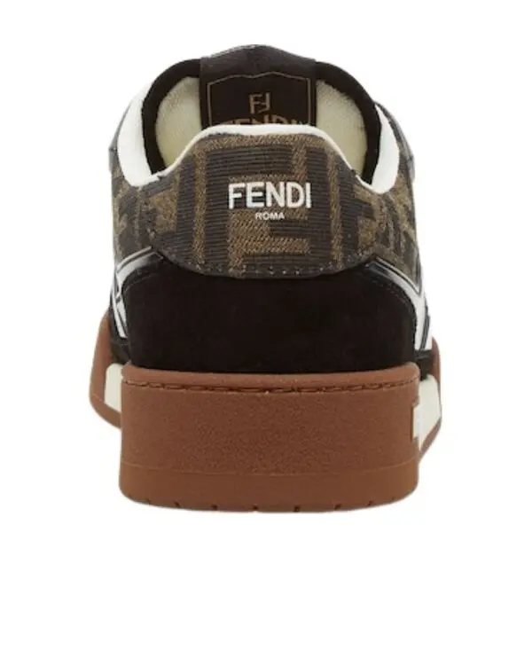 Fendi Ff Jacquard Low-top Sneakers - Black