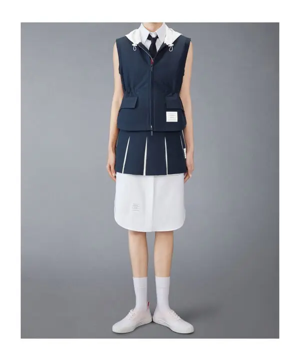 Thom Browne Pleated Ripstop Mini Skirt