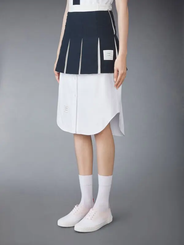 Thom Browne Pleated Ripstop Mini Skirt