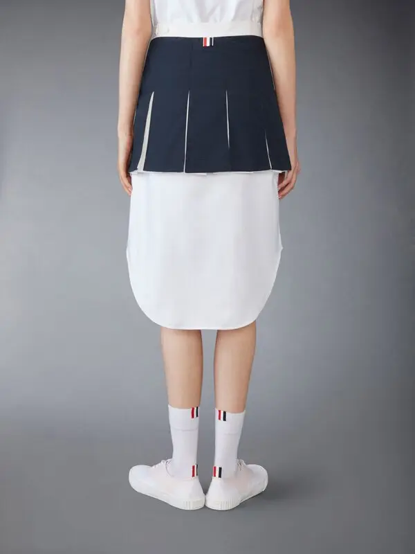 Thom Browne Pleated Ripstop Mini Skirt