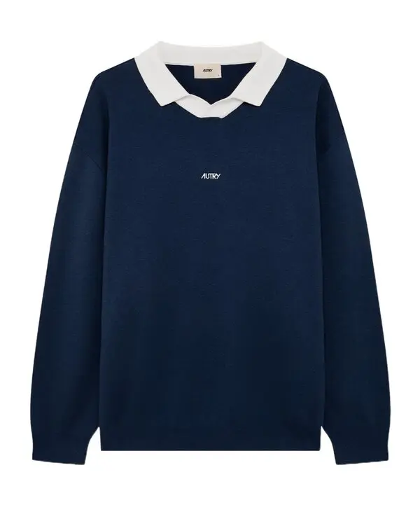 AUTRY Contrast Collar Knitted Sweater